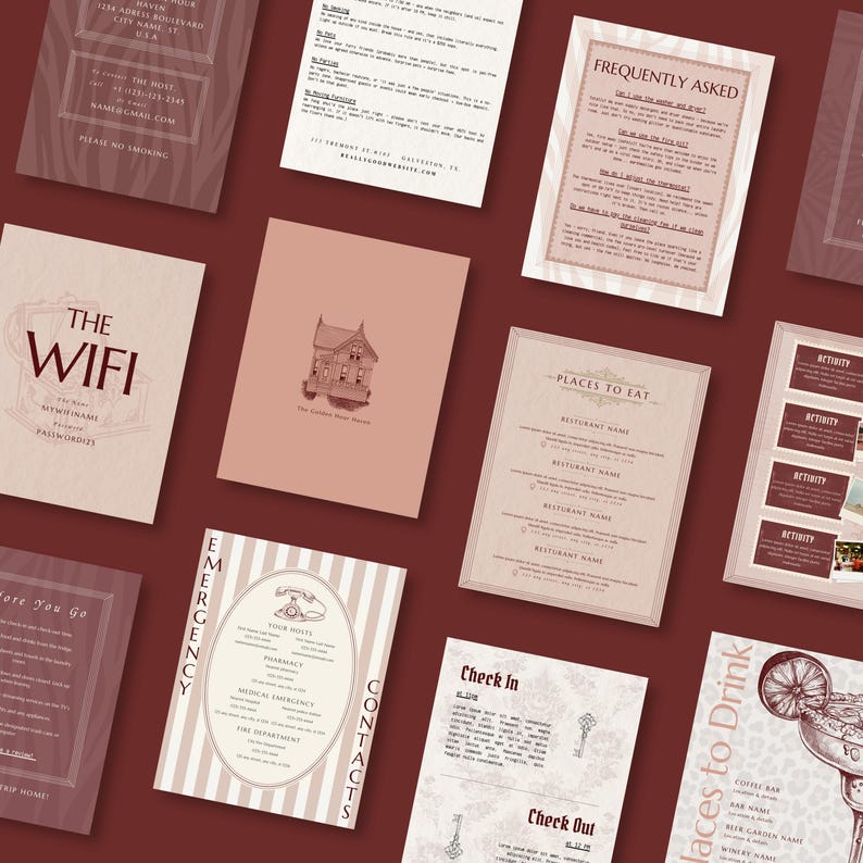 Vintage Airbnb Welcome Book Template: Retro Guest Guide Canva Design ...