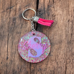 Glitter Keychains L Personalized Keychains L Backpack Keychain L ...