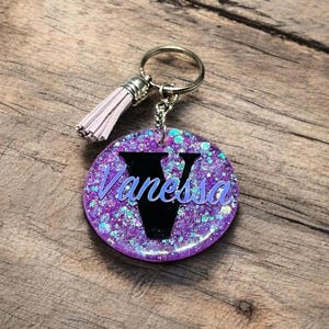 Glitter Keychains L Personalized Keychains L Backpack Keychain L ...
