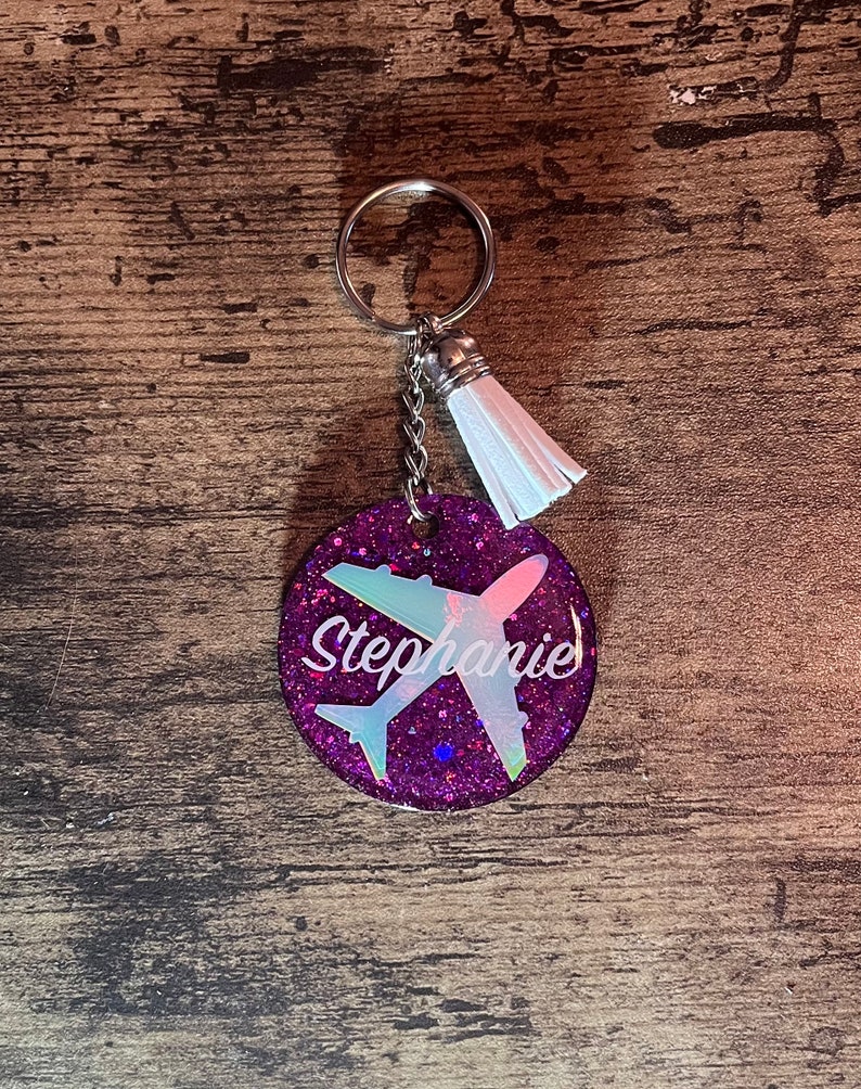 Airplane Keychain L Flight Attendant Keychain L Personalized Keychains ...