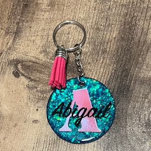Glitter Keychains L Personalized Keychains L Gift L Backpack - Etsy