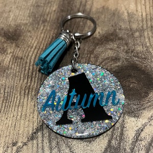 Glitter Keychains L Personalized Keychains L Backpack Keychain L ...