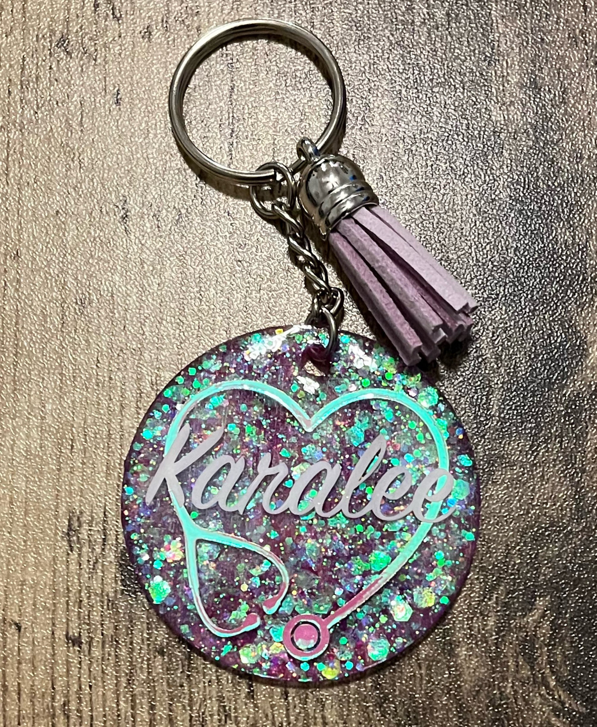 Personalized Nurse Keychains L Nurse Gift L Glitter Keychain L Name ...