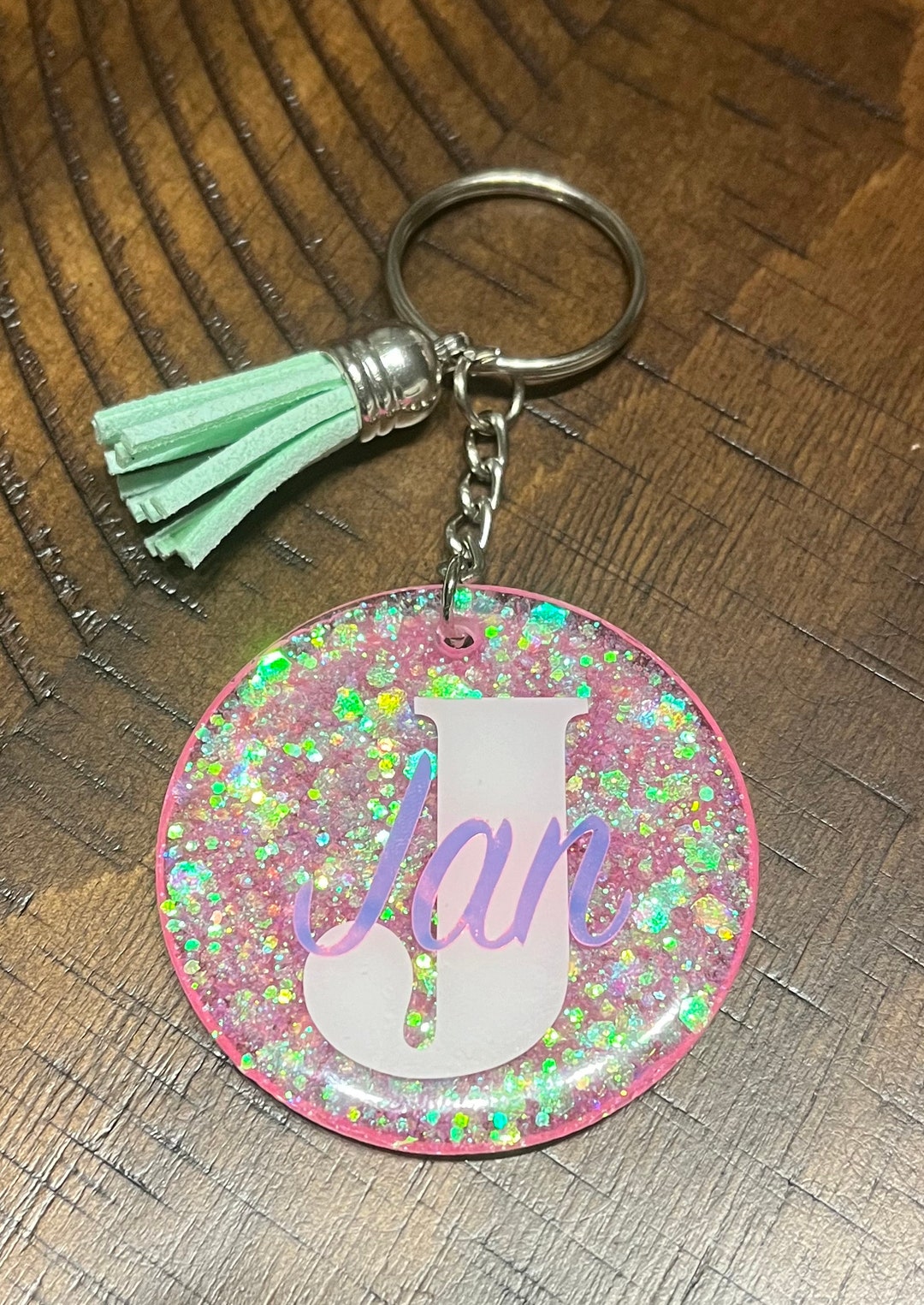 Glitter Keychains L Personalized Keychains L Backpack Keychain L ...
