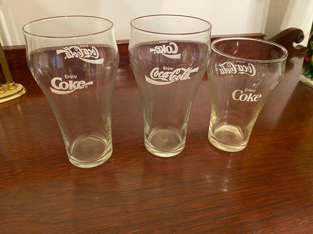 3 Coca Cola Collector Glasses - Etsy