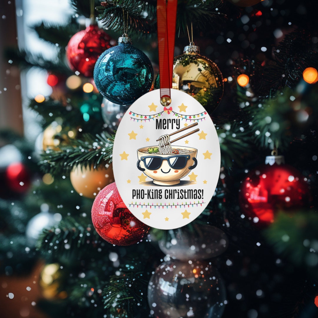 Funny Christmas Ornament, Merry Pho-king Christmas, Pho Lover, Pho Gift ...