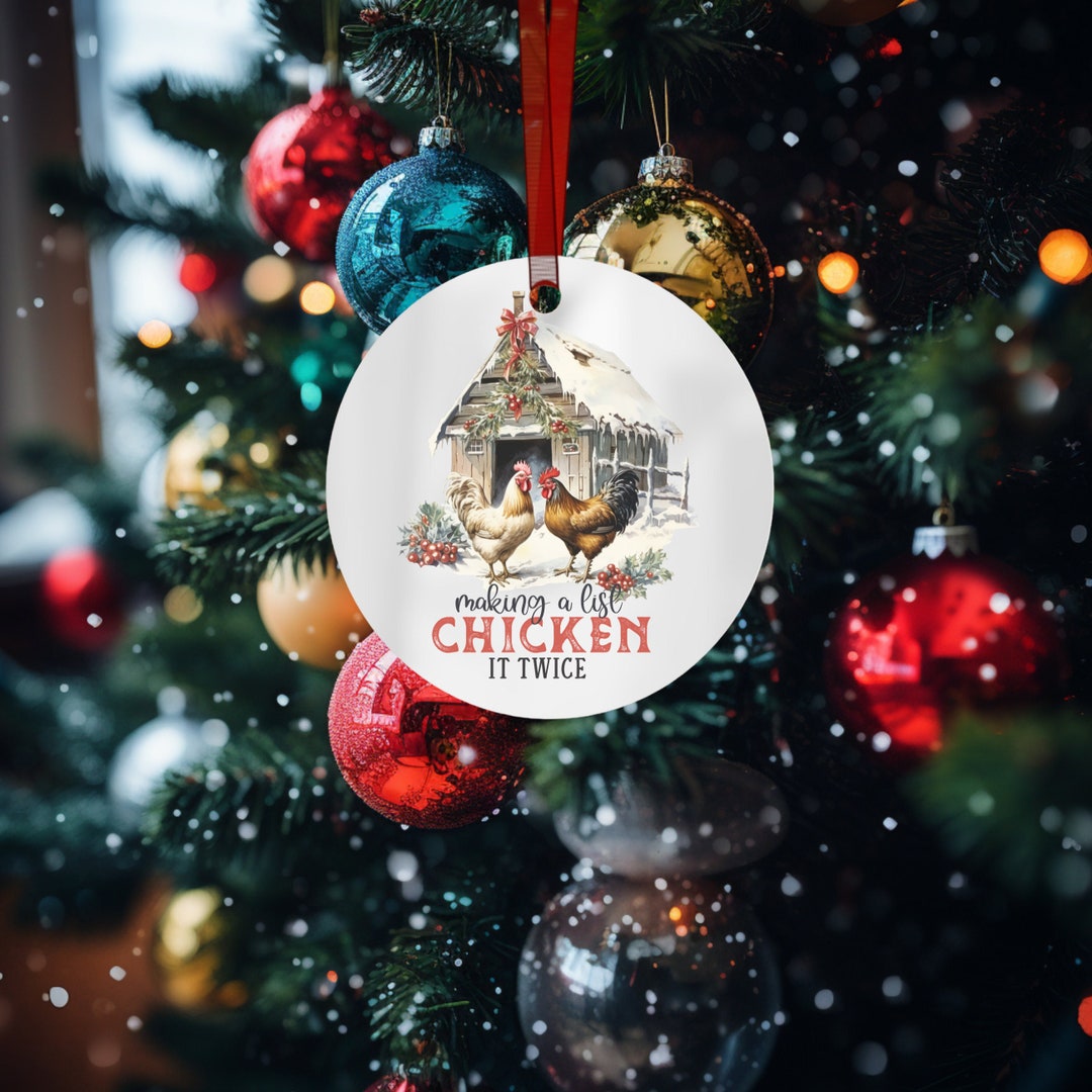 Making a List and Chicken It Twice, Adorable Chicken Ornament, Chicken ...