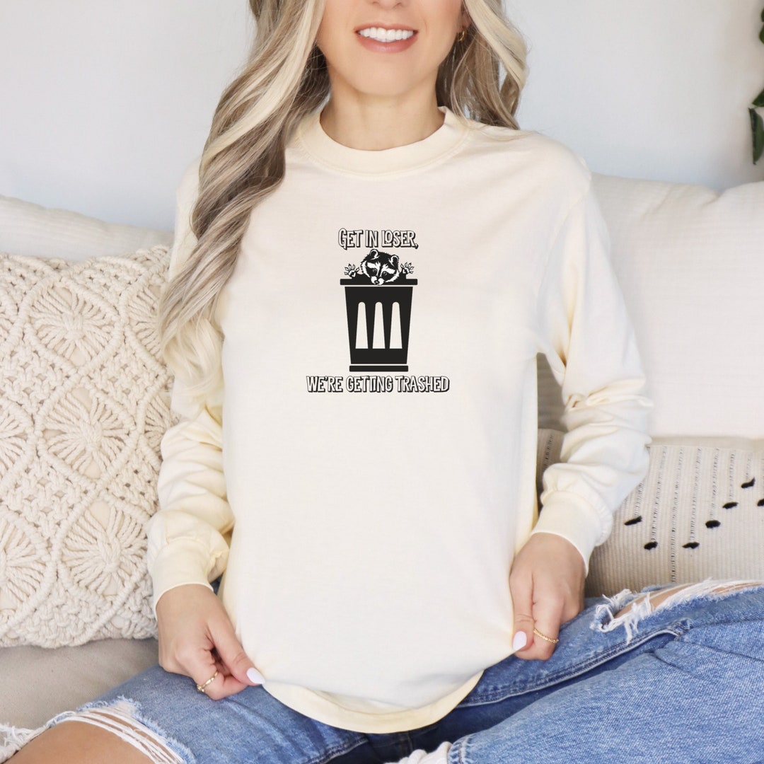 Funny Raccoon Long Sleeved Shirt, Raccoon Shirt, Trashcore, Trashcore ...