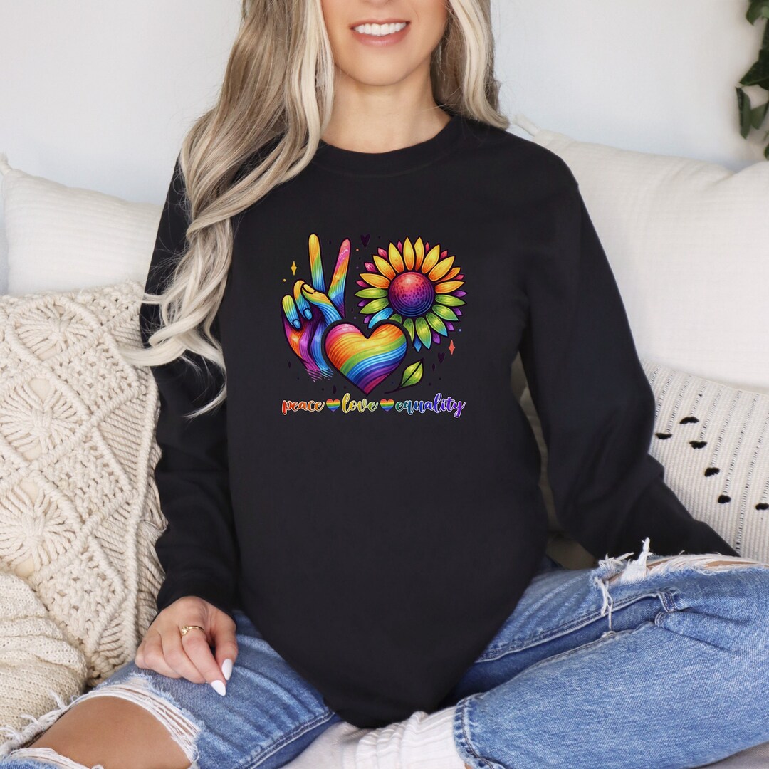 Peace Love Equality Shirt, Peace Love Equality, Pride, Pride Month ...
