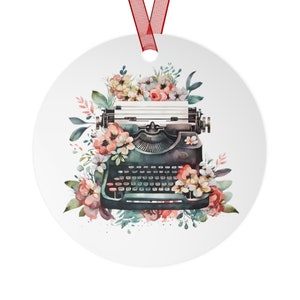 Retro Typewriter Ornament for Writer, Retro Typewriter Ornament, Gift ...