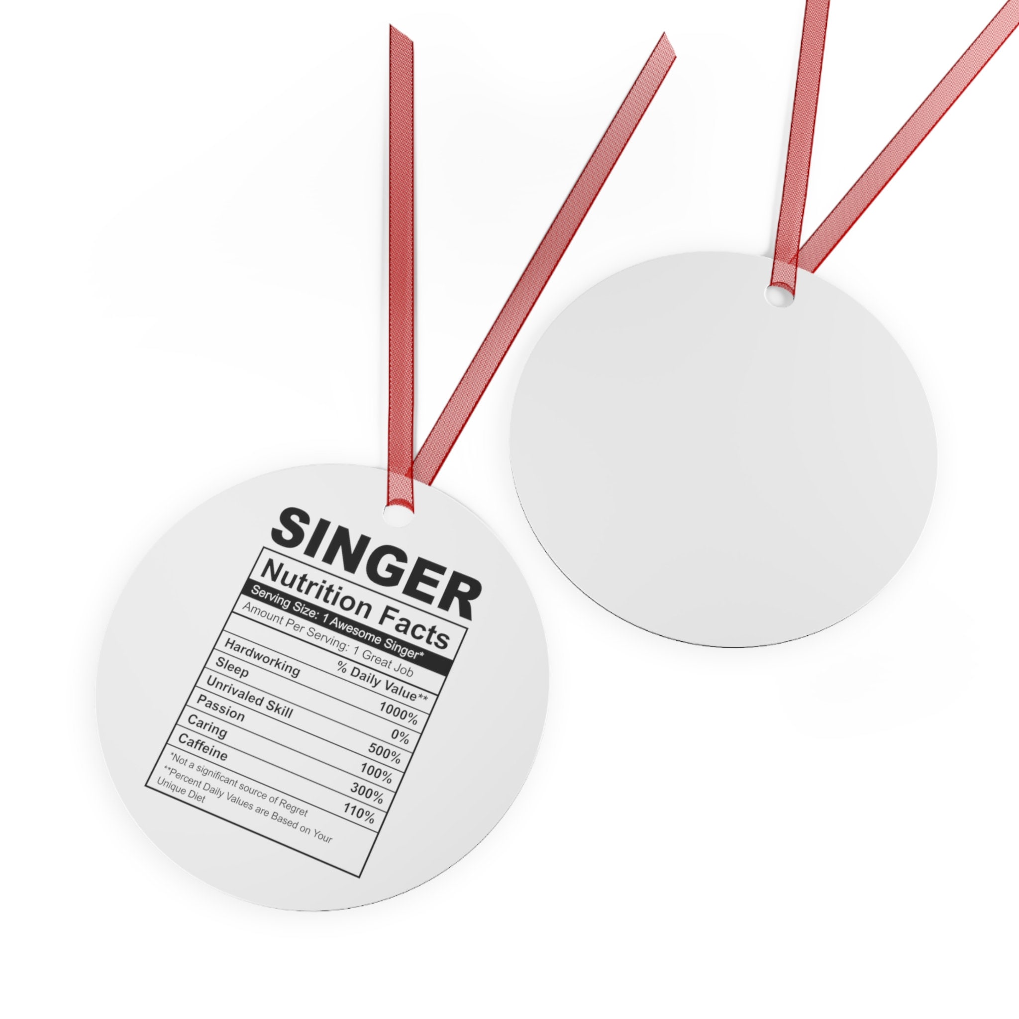Ornament for Singer, Gift for Singer, Singer Nutrition Facts, Singer ...