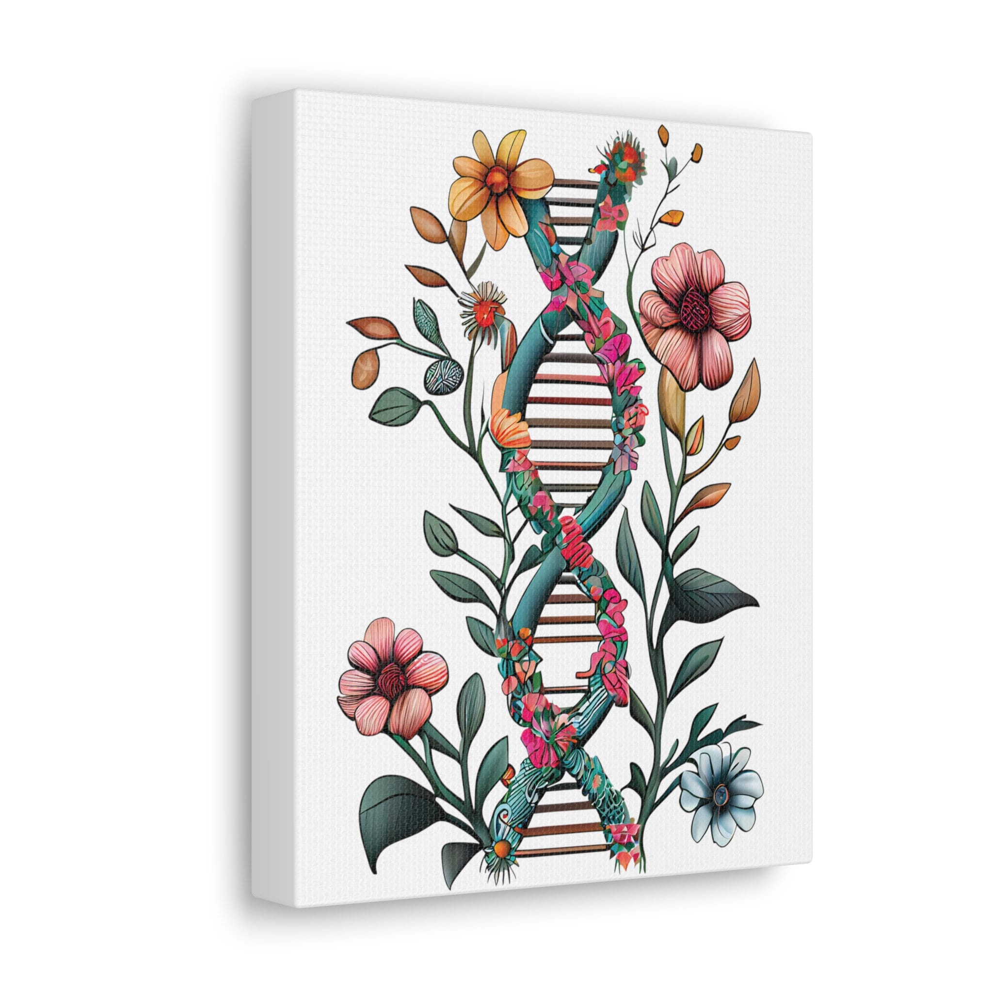 Floral DNA Wall Art, Science Nerd Decor, DNA, Dna Wall Decor, Pretty ...