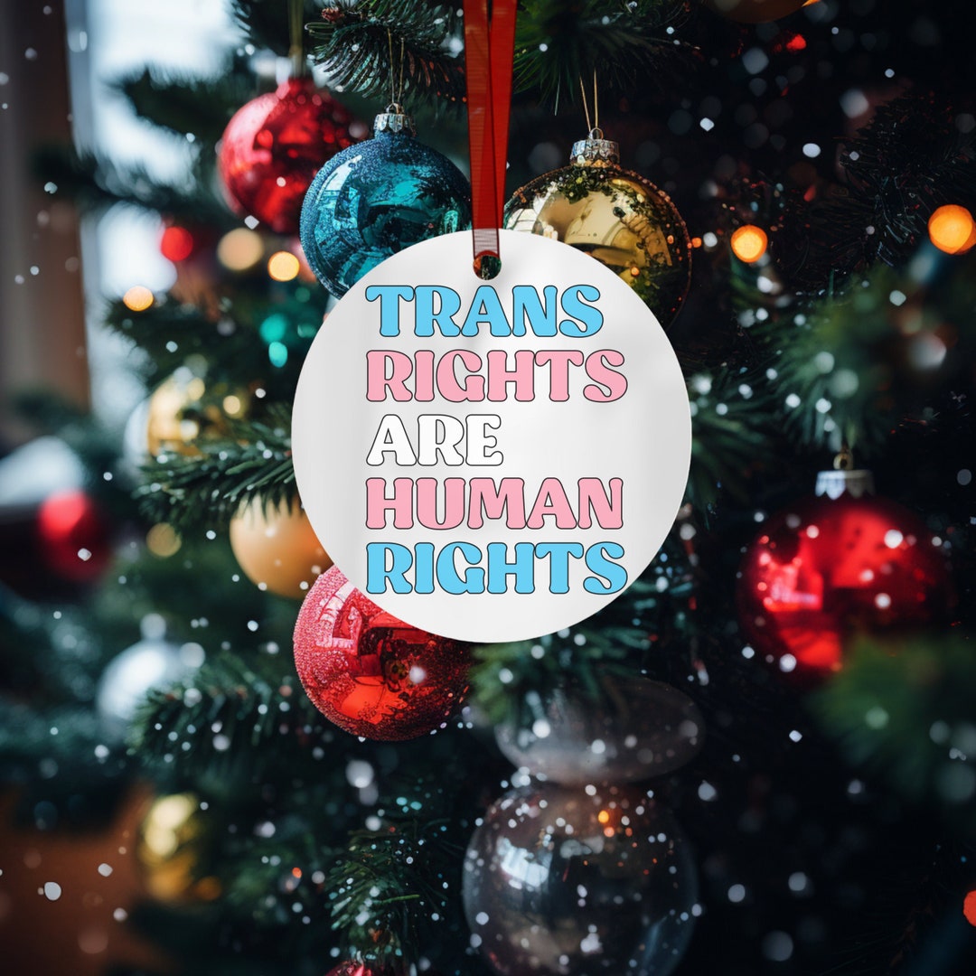 Trans Rights Are Human Rights Ornament, Trans Rights, Pride Gifts ...