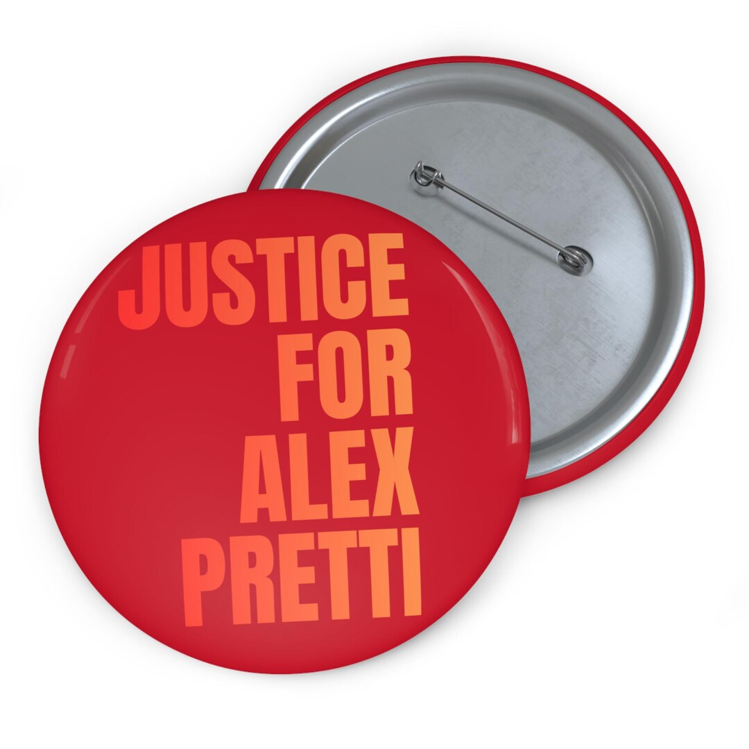 Justice for Alex Pretti Anti ICE Peaceful Demonstration Custom Pin ...