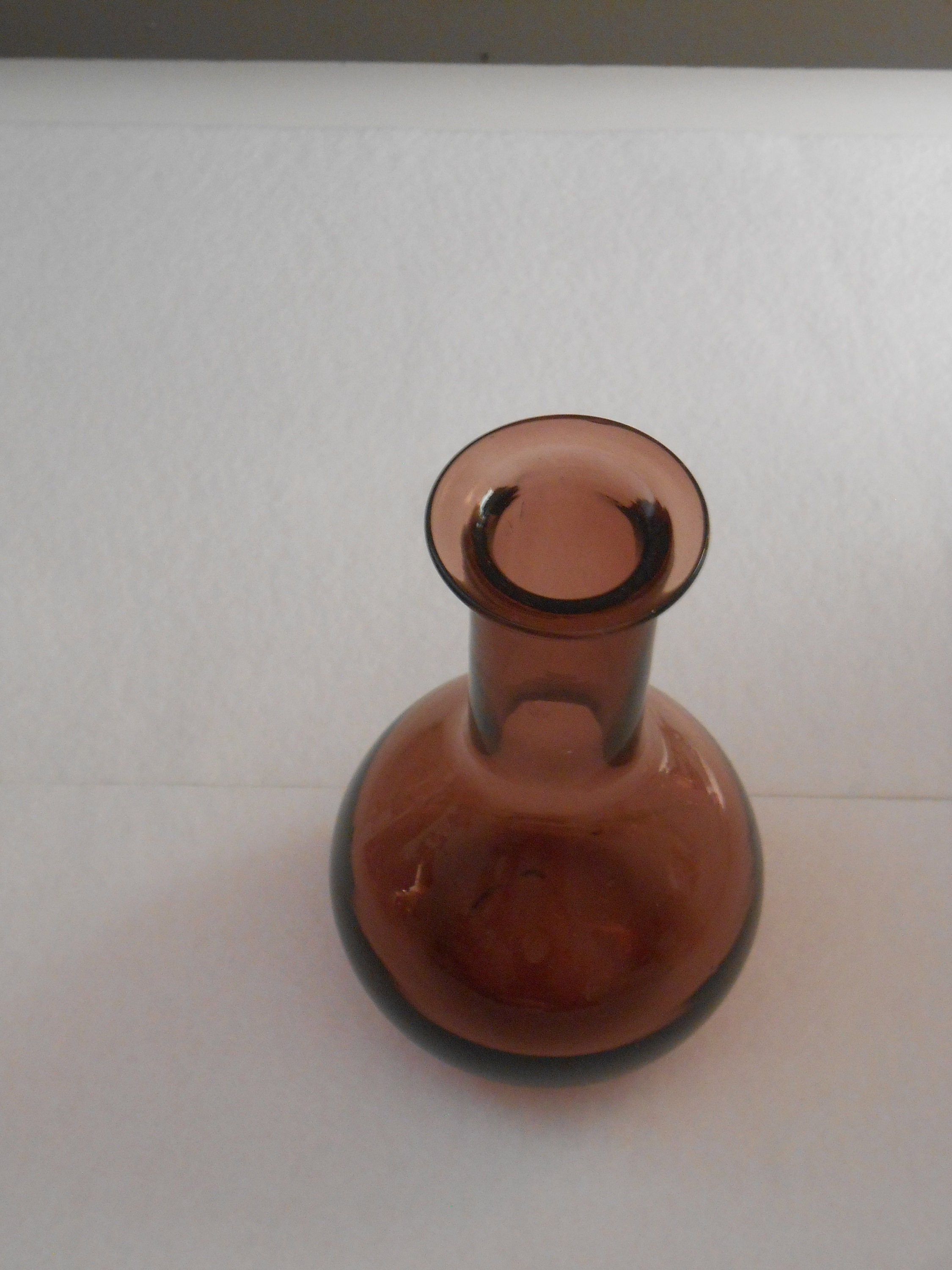 Vintage Hand Blown Amethyst Glass Vase - Etsy