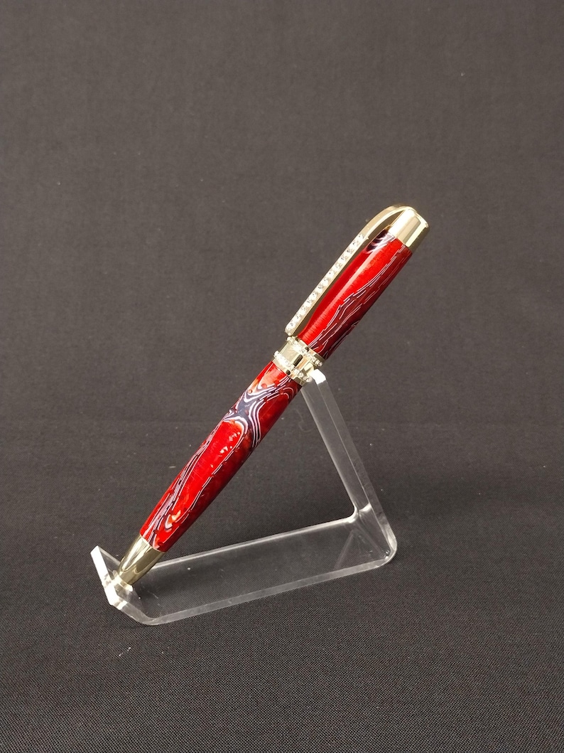 Princess Pen - Chrome With Clear Swarovski Crystals - Etsy