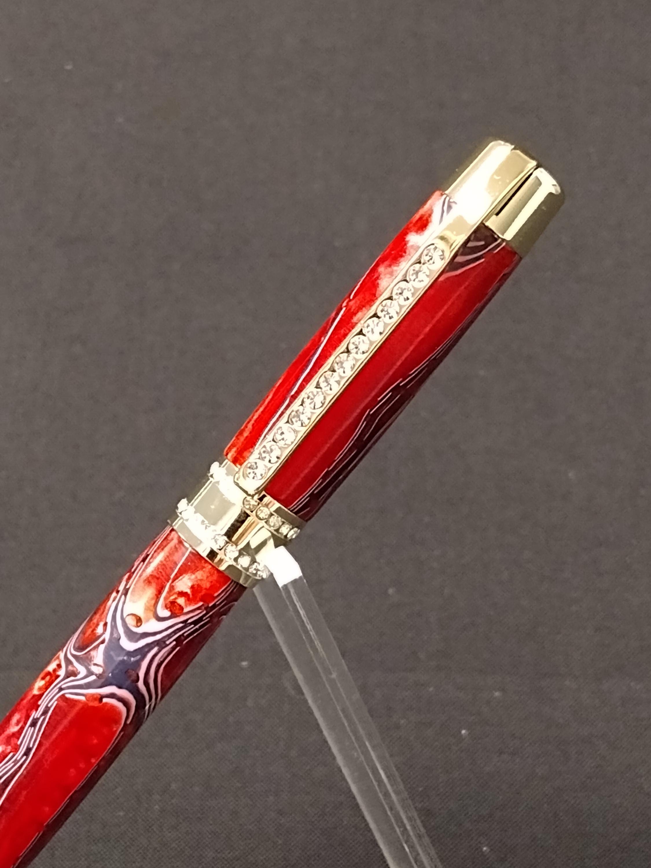 Princess Pen - Chrome With Clear Swarovski Crystals - Etsy