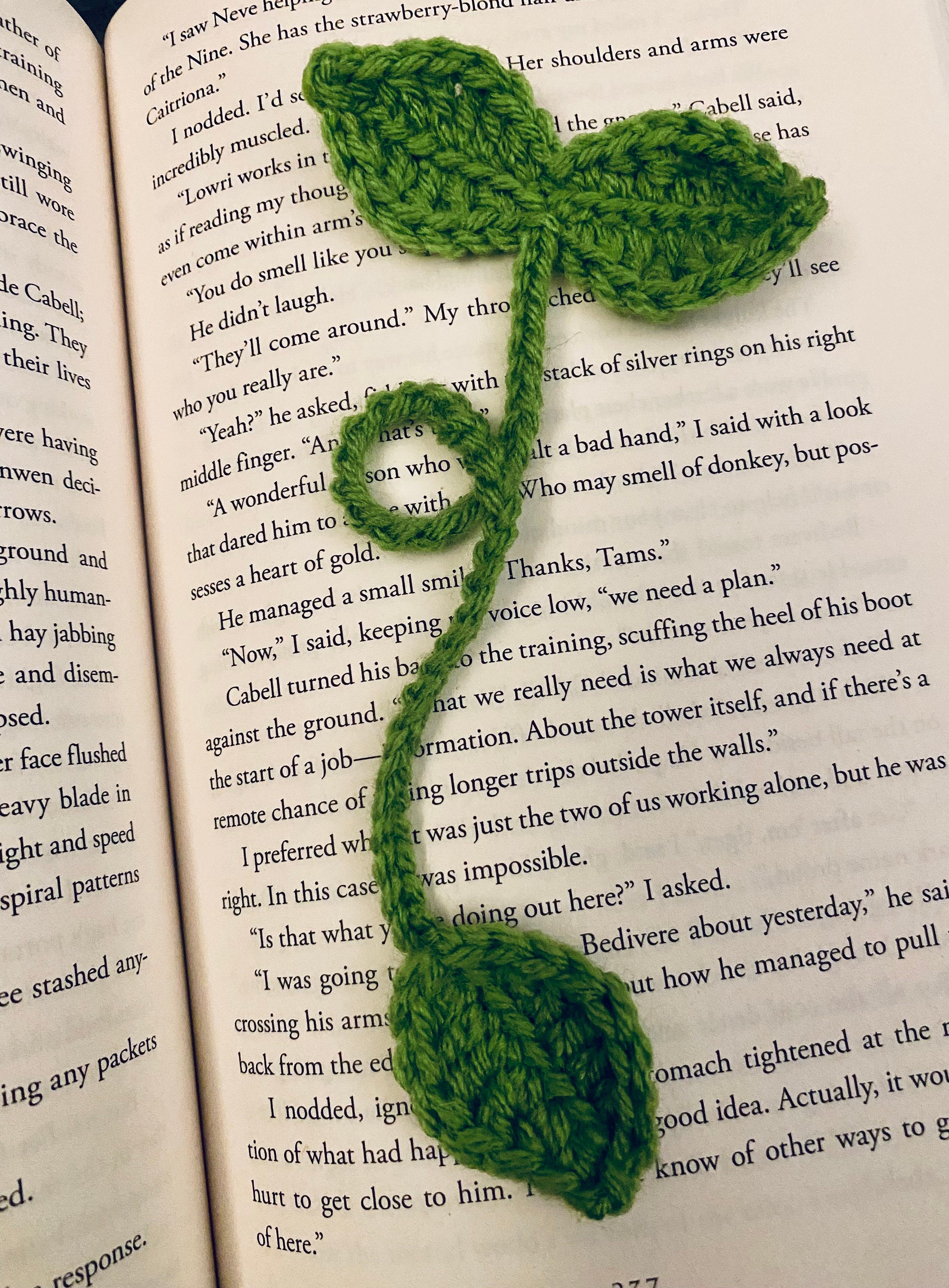 Crochet Bookmark Leaf Bookmark Sprout Bookmark Page - Etsy