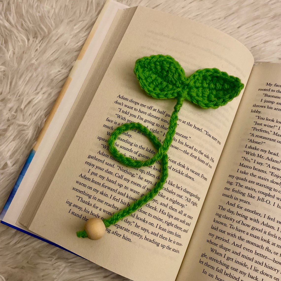 Crochet Bookmark Leaf Bookmark Sprout Bookmark Page - Etsy