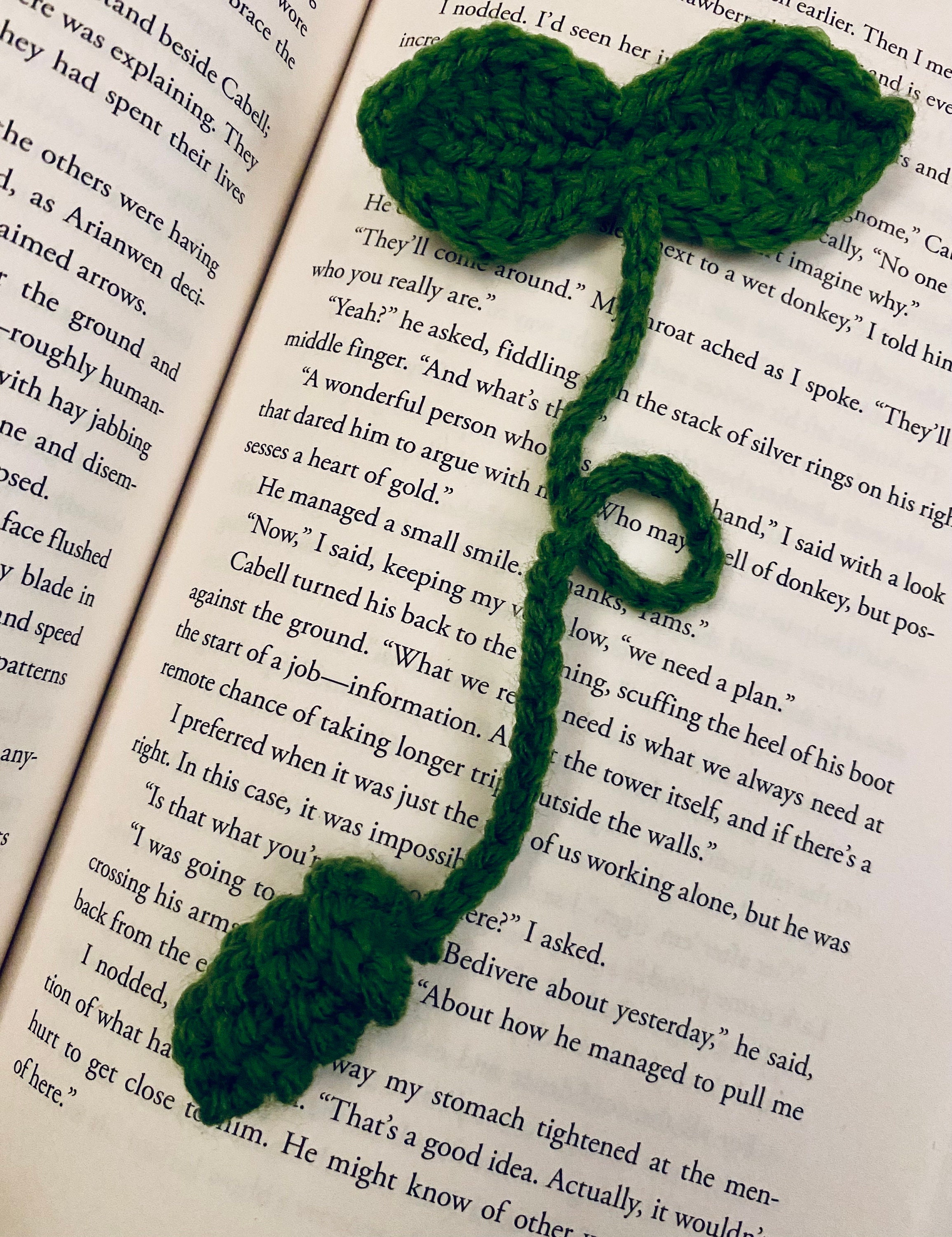 Crochet Bookmark Leaf Bookmark Sprout Bookmark Page - Etsy
