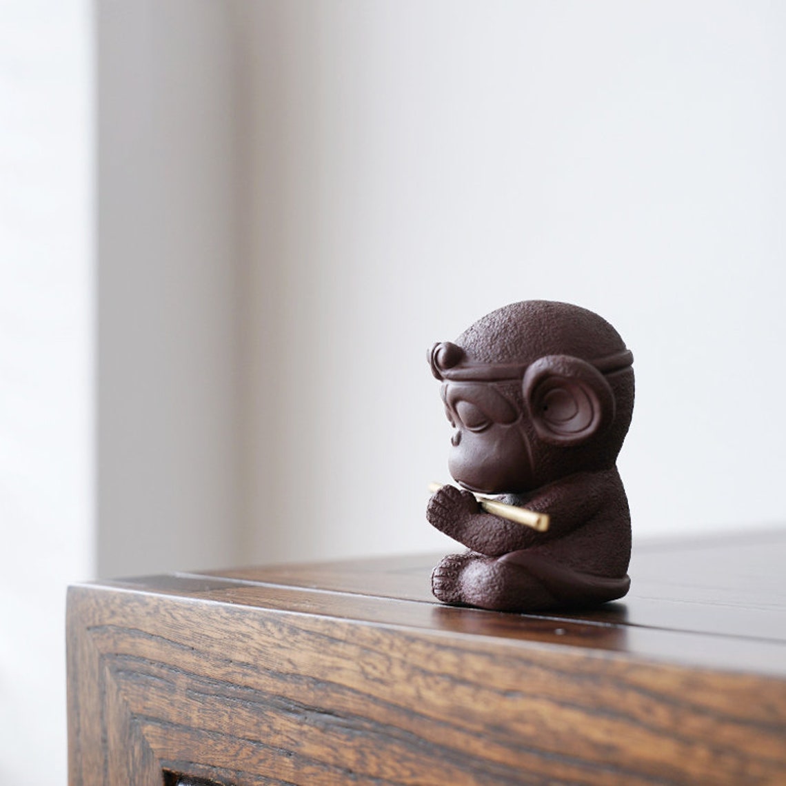 Curationcoceramic Cute Monkey Purple Clay Teapet Tea Animal - Etsy