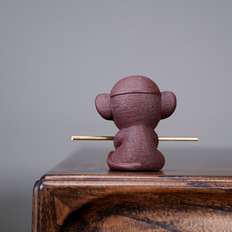 Curationcoceramic Cute Monkey Purple Clay Teapet Tea Animal - Etsy