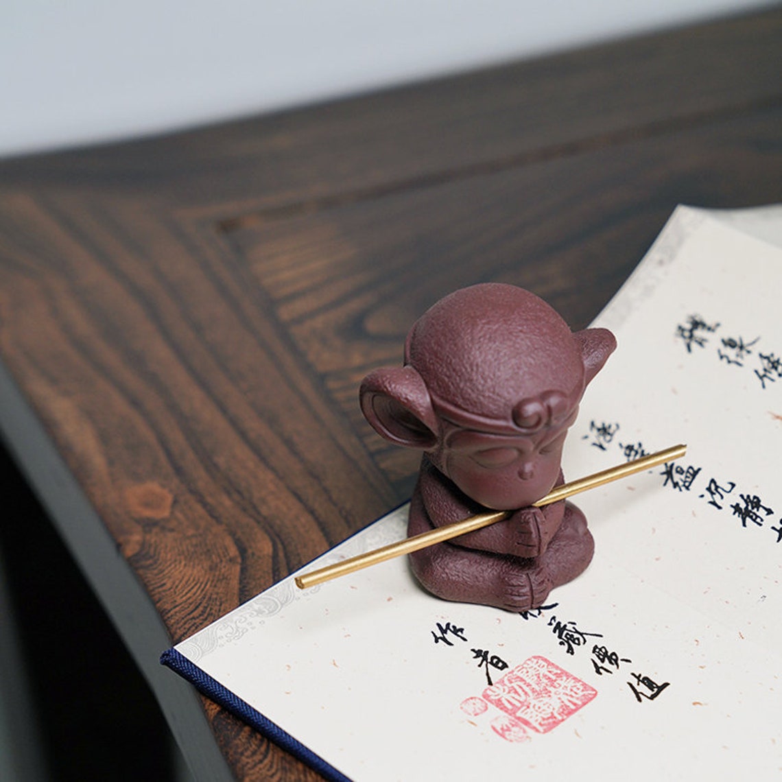 Curationcoceramic Cute Monkey Purple Clay Teapet Tea Animal - Etsy