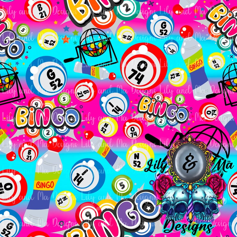 Bingo Game Bright Seamless - Etsy