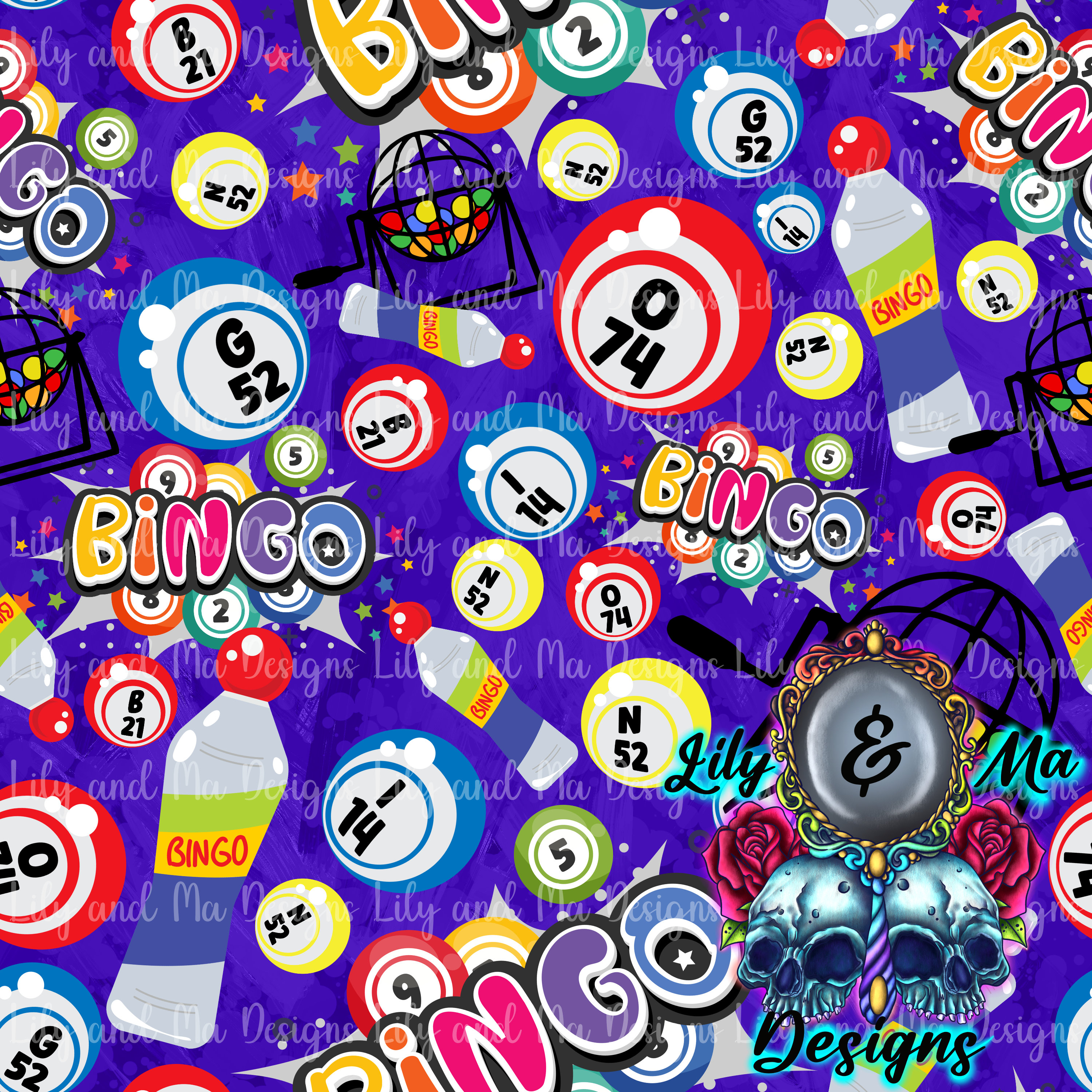 Bingo Game Bright Seamless - Etsy