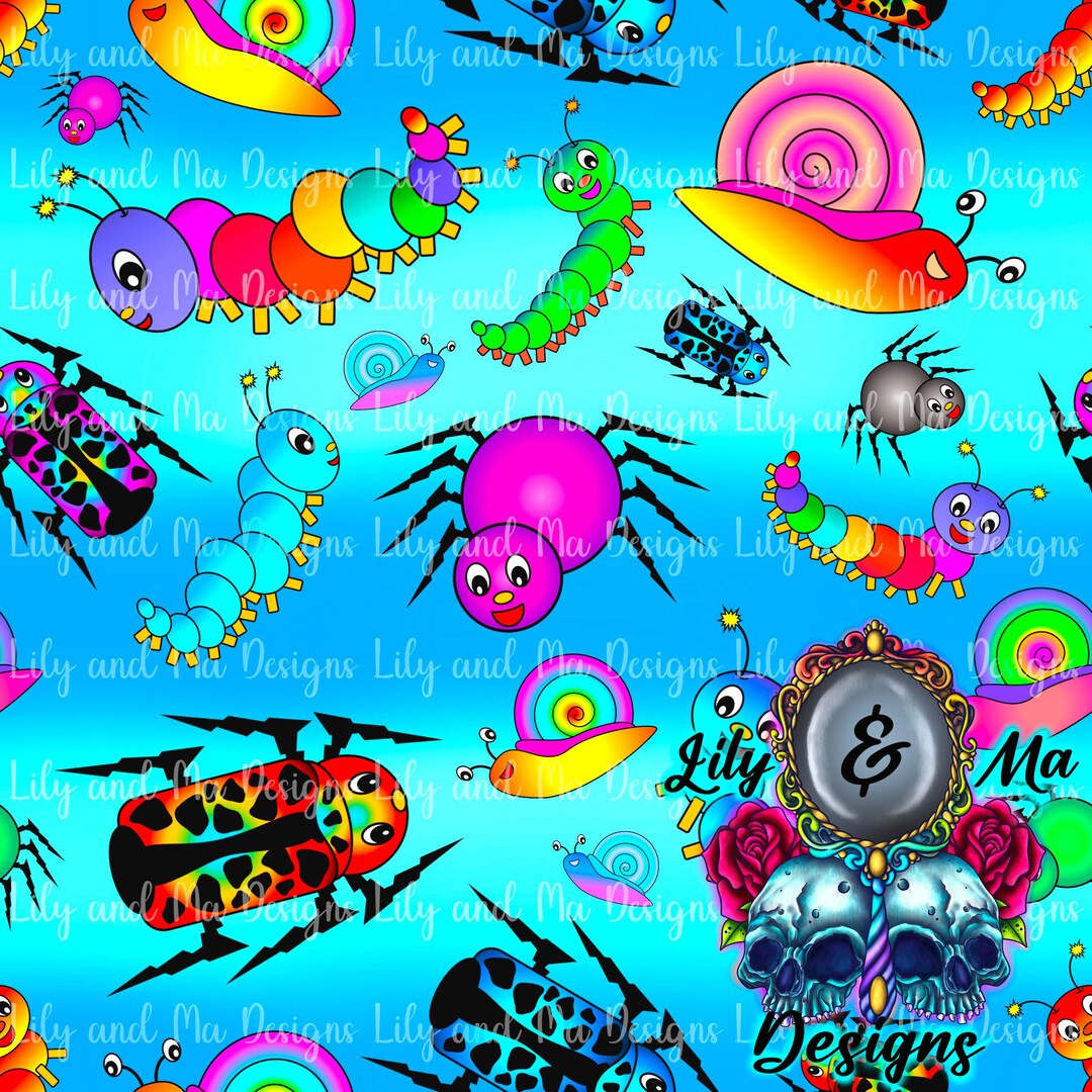 Crawling Insects Critters Seamless - Etsy