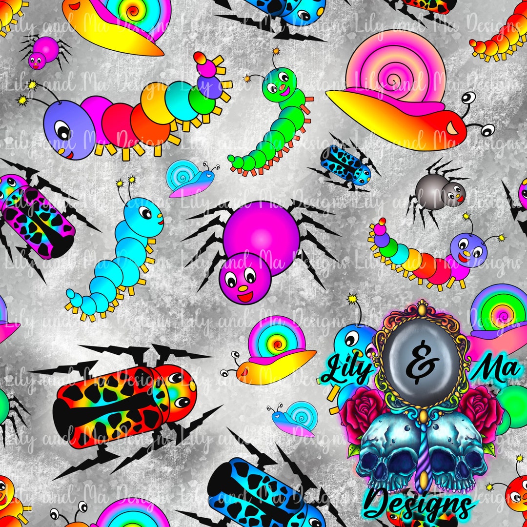 Crawling Insects Critters Seamless - Etsy