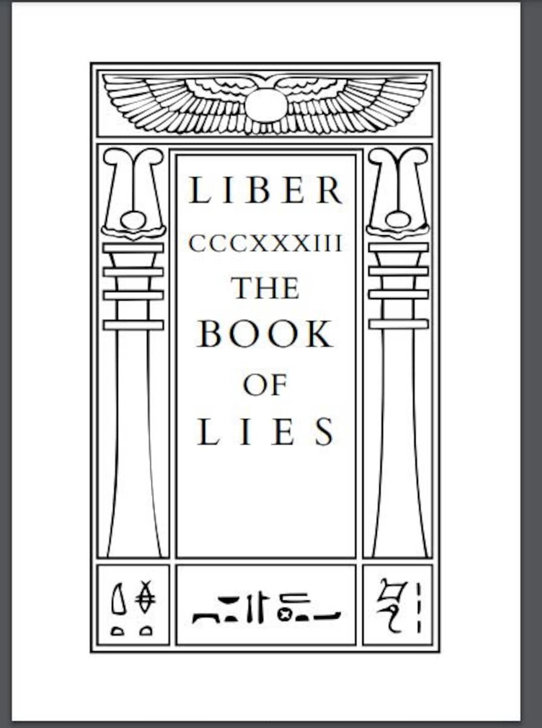 The Book of Lies Keep Silence Edition by Aleister Crowley Abracadabra ...