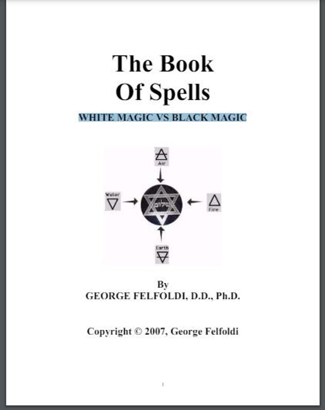 The Book of Spells Black Magic Vs White Magic by George Felfoldi PDF - Etsy