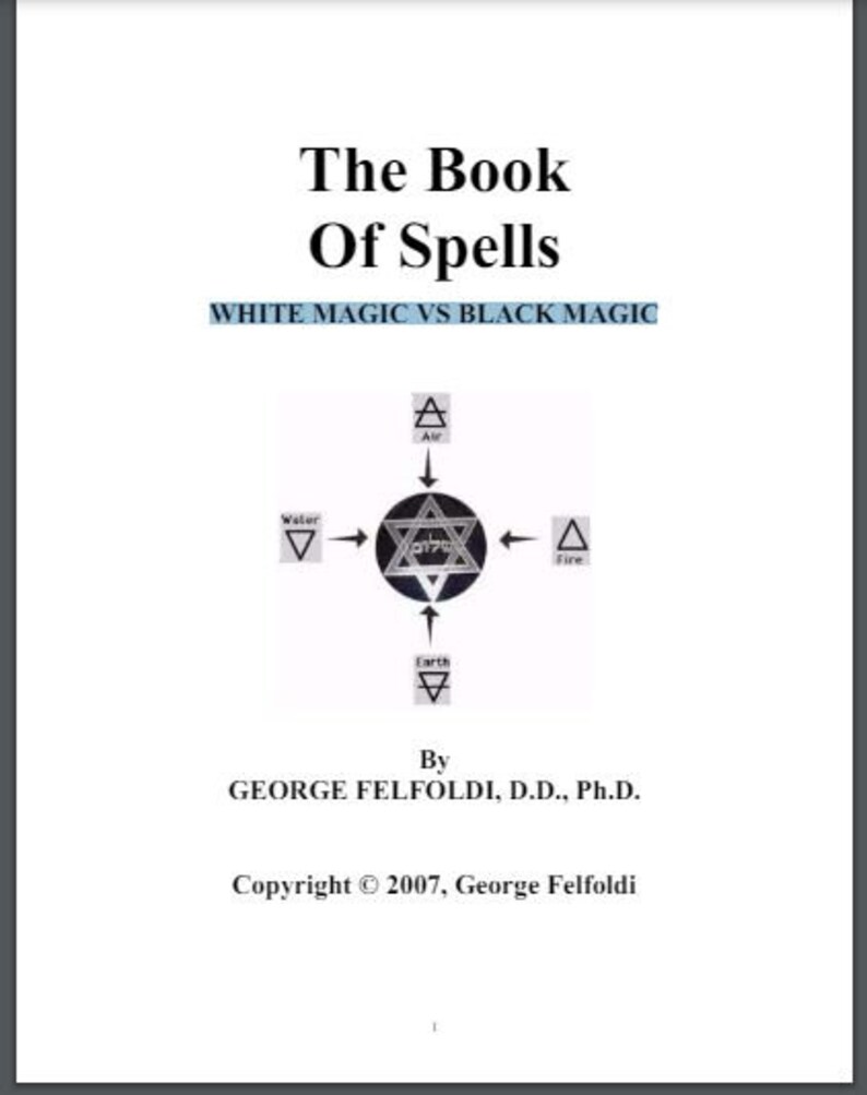 The Book of Spells Black Magic Vs White Magic by George Felfoldi PDF - Etsy