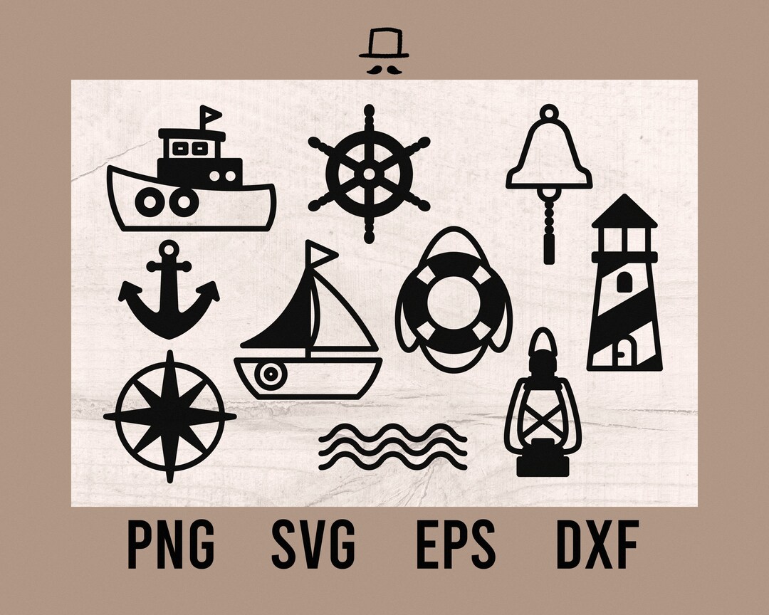 Nautical Clip Art Bundle, Digital Download, Sailing and Boating Motifs ...