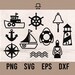 Nautical Clip Art Bundle, Digital Download, Sailing and Boating Motifs ...