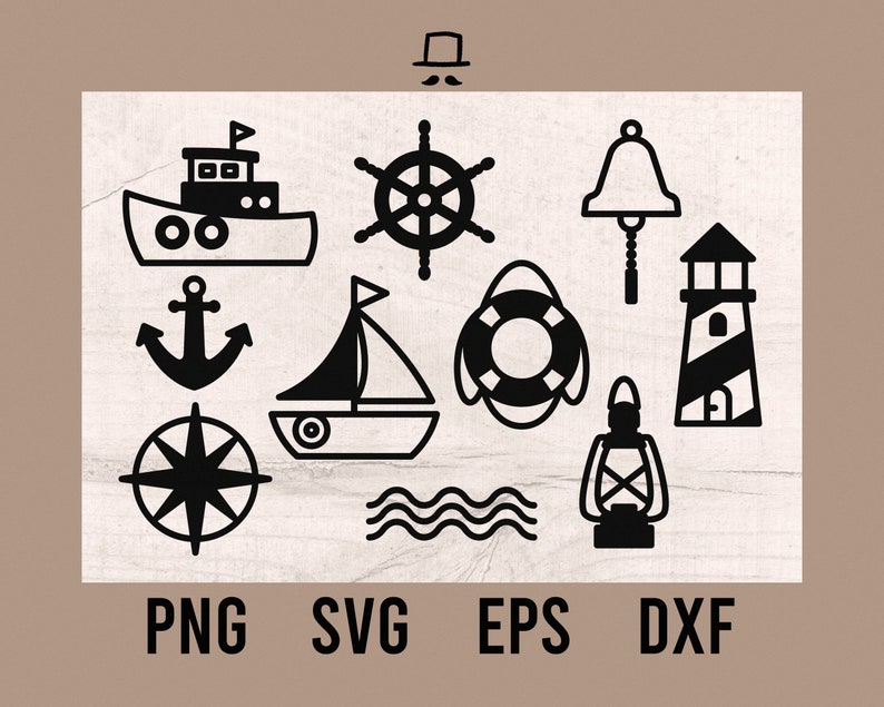 Nautical Clip Art Bundle, Digital Download, Sailing and Boating Motifs ...