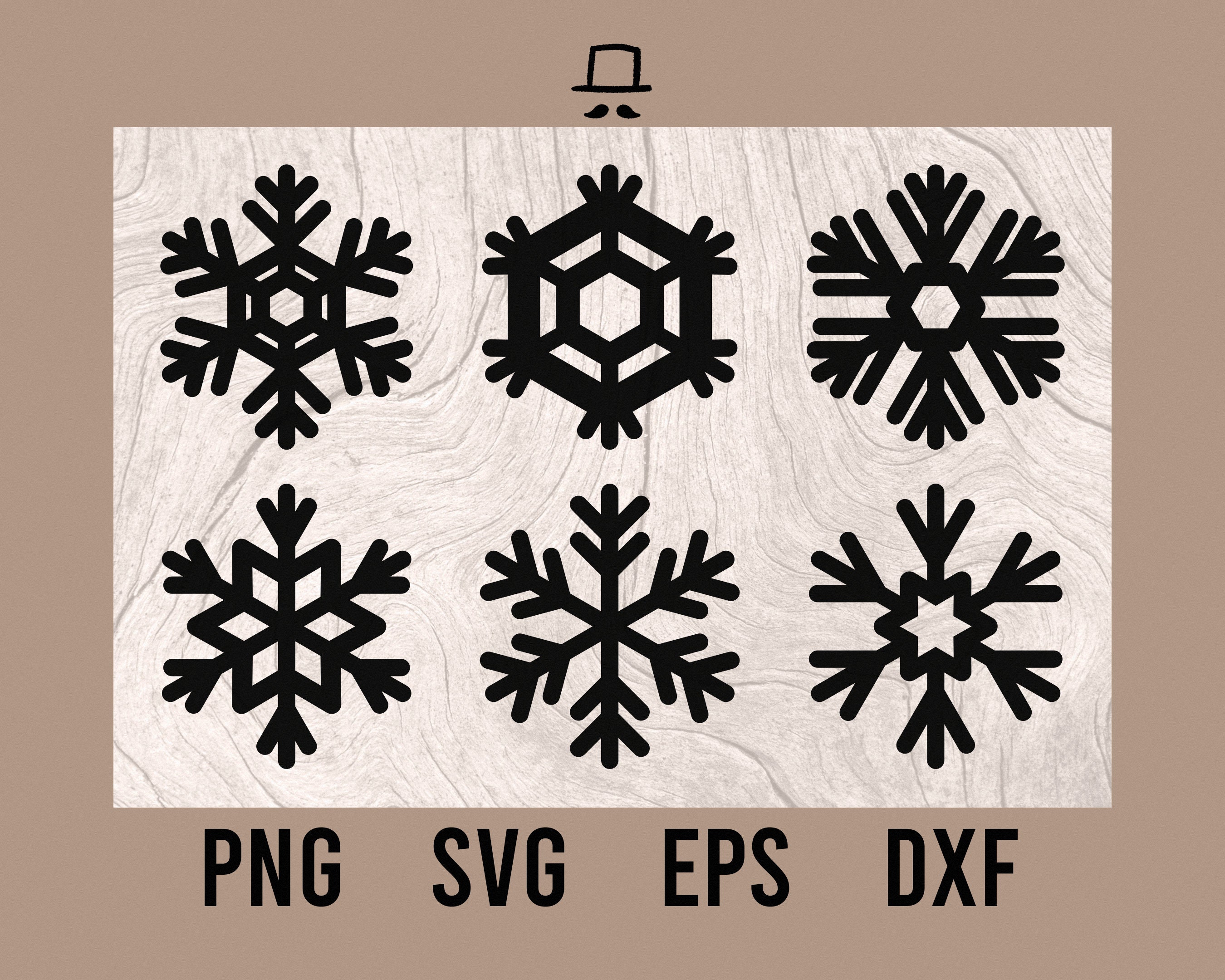 Chunky Snowflake Clip Art Bundle, Digital Download, Svg, Png, Eps, Dxf ...