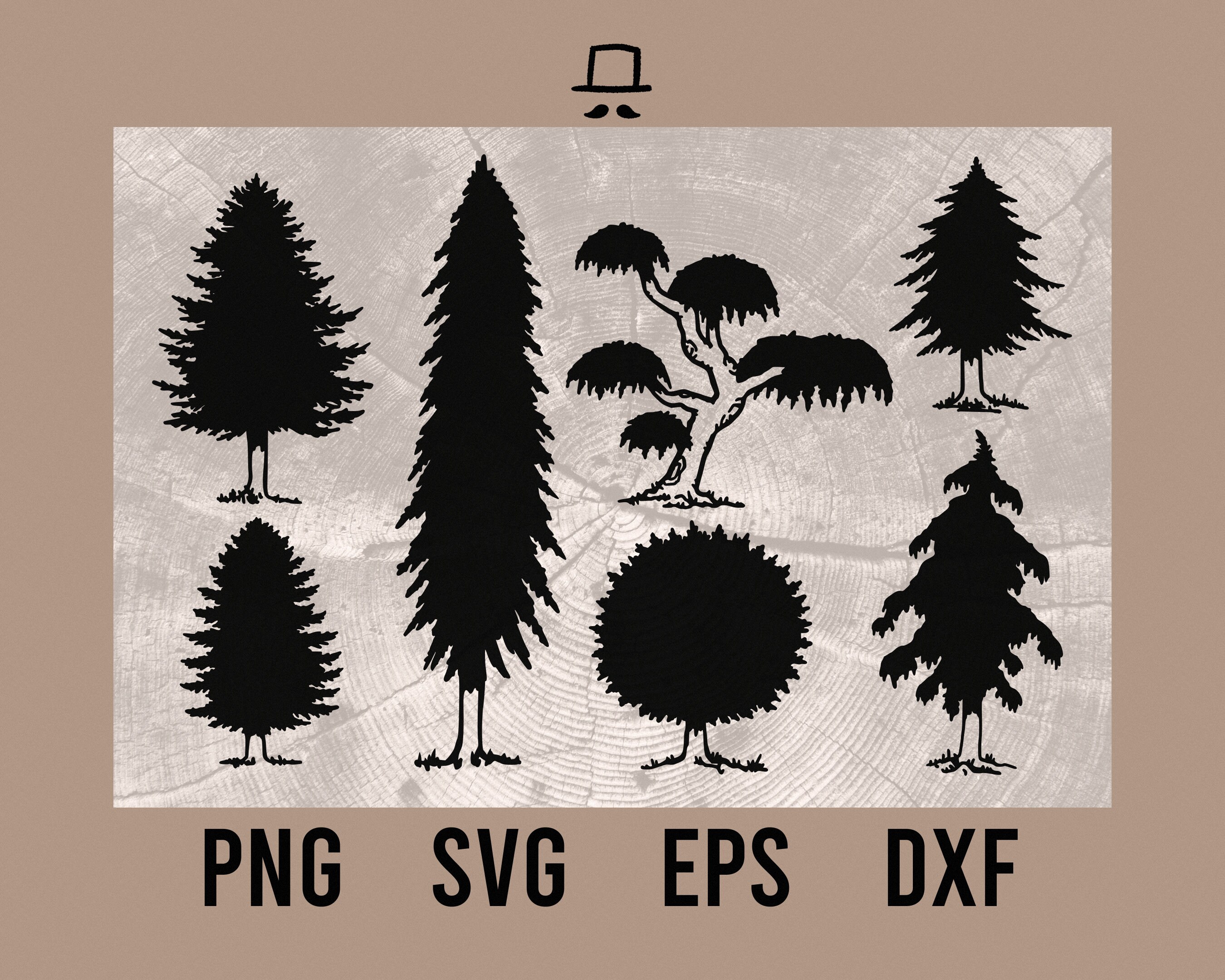 Evergreen Tree SVG Bundle, Digital Download, Cut Files for Cricut ...