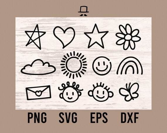 Cute Doodle Clip Art Bundle Digital Download Assortment of - Etsy