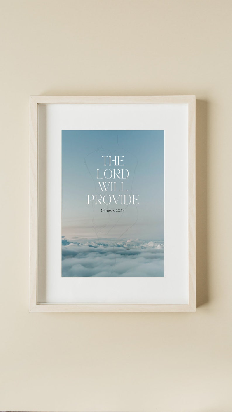 The Lord Will Provide Faith Inspiration Provision Genesis 22:14 - Etsy