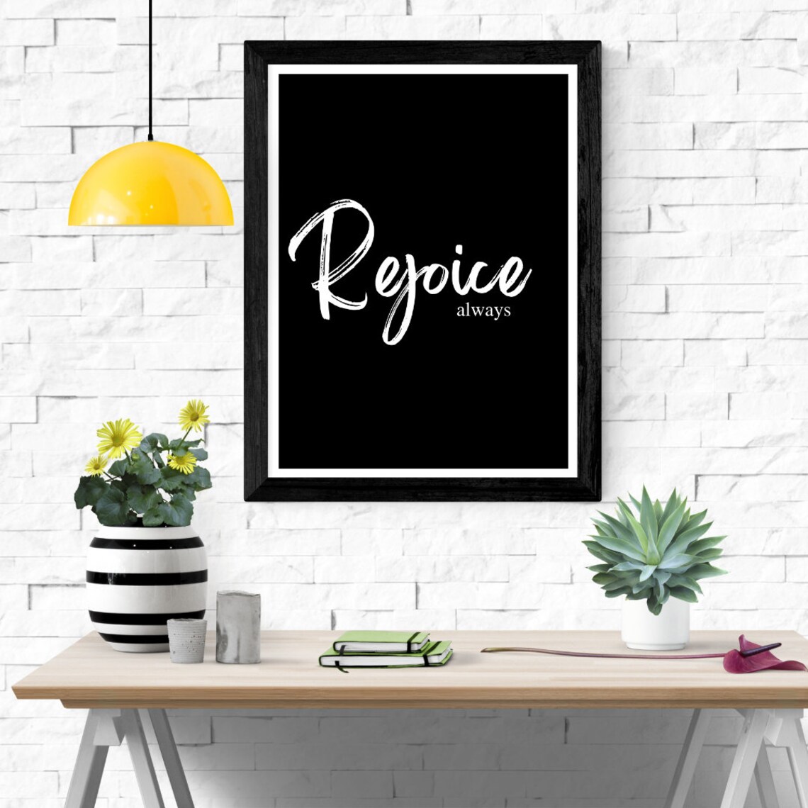 REJOICE ALWAYS Bible Verse Print 1 Thessalonians 5:16 Encouraging Words ...