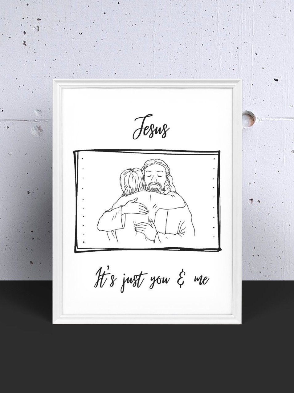 Jesus Hugging Me Art Work JESUS and ME jesus Holding Me Printable ...