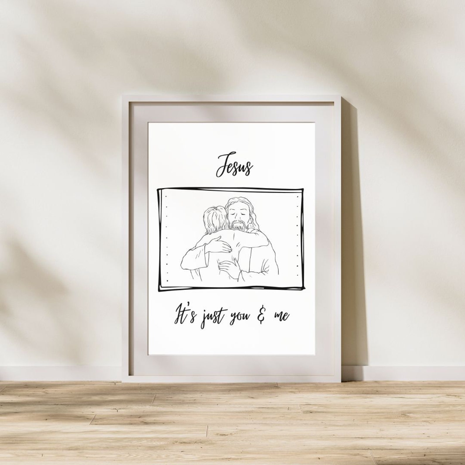 Jesus Hugging Me Art Work JESUS and ME jesus Holding Me Printable ...