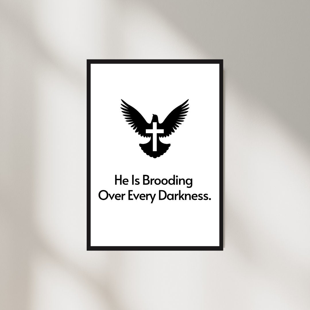 HOLY SPIRIT brooding Over Darkness Printable Christian Wall Decor ...