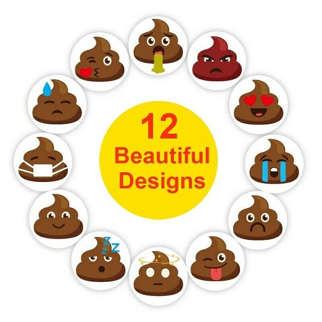 30/60 Pcs POO Stickers Positive , Cute Poop, Best Gift, Funny Stickers ...