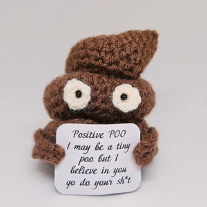 Positive POO Crochet PATTERN, Cute Poo Template, Best Gift, Crochet ...