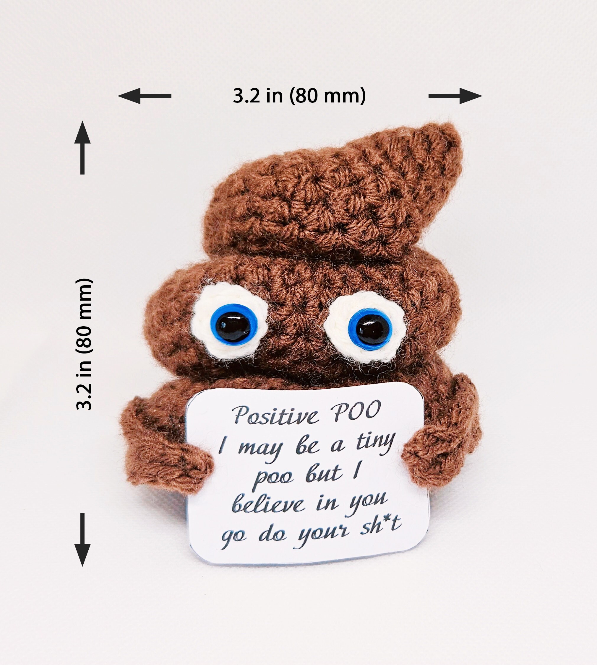 Positive POO Crochet PATTERN, Cute Poo Template, Best Gift, Crochet ...