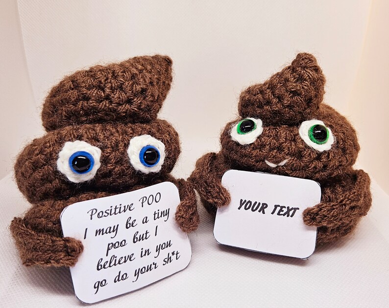 Positive POO Crochet PATTERN, Cute Poo Template, Best Gift, Crochet ...