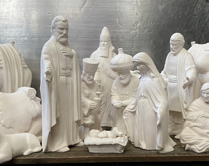 Large Duncan Nativity Scene Bisque Ceramic - Etsy